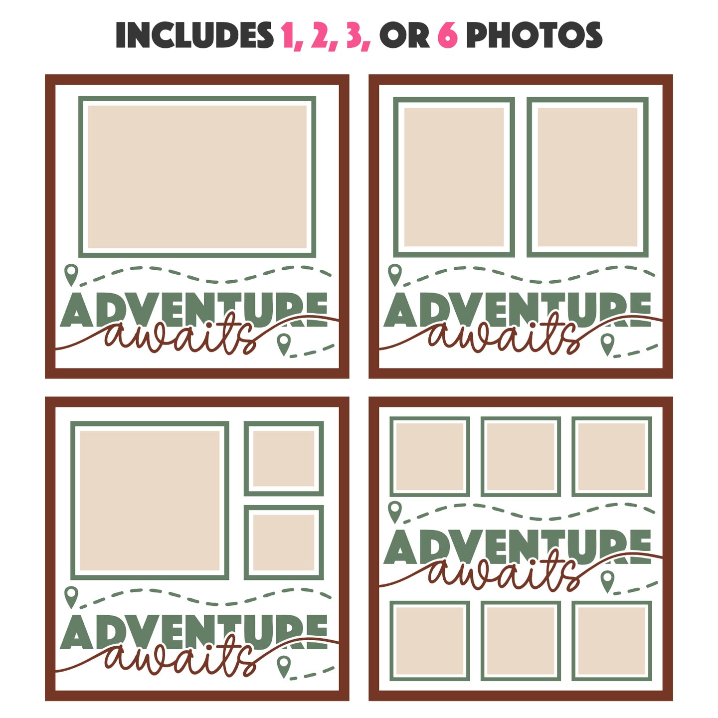 Adventure Awaits Travel Picture Frame Layered Shadow Box Project ...