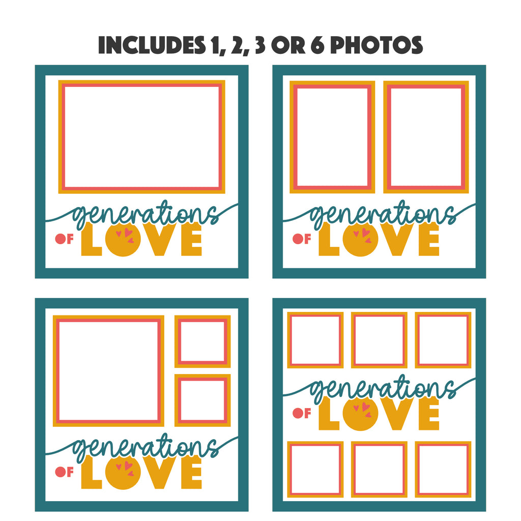 Generations of Love Picture Frame Shadow Box Project – CraftyCatSVG