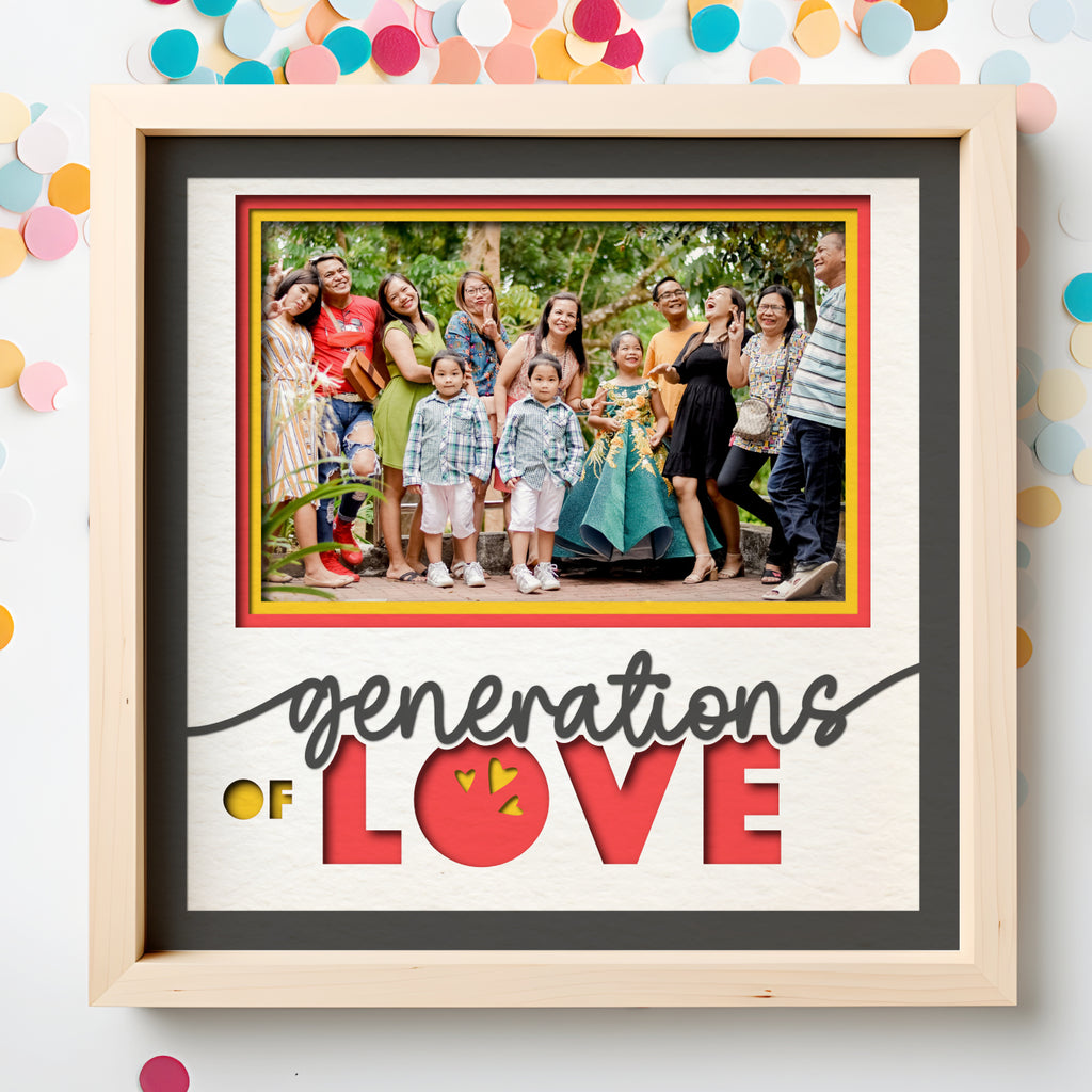 Generations of Love Picture Frame Shadow Box Project – CraftyCatSVG