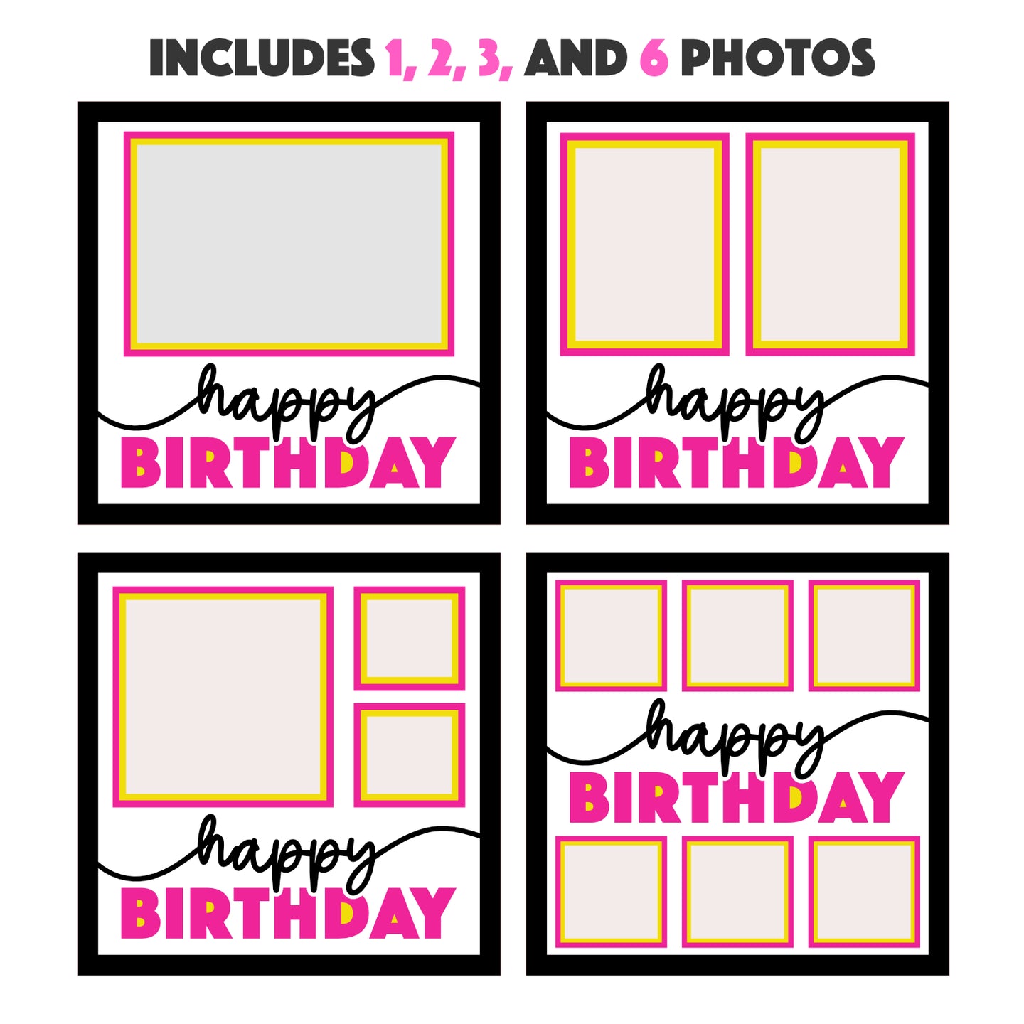 Happy Birthday Layered Shadow Box Picture Frame Project – CraftyCatSVG