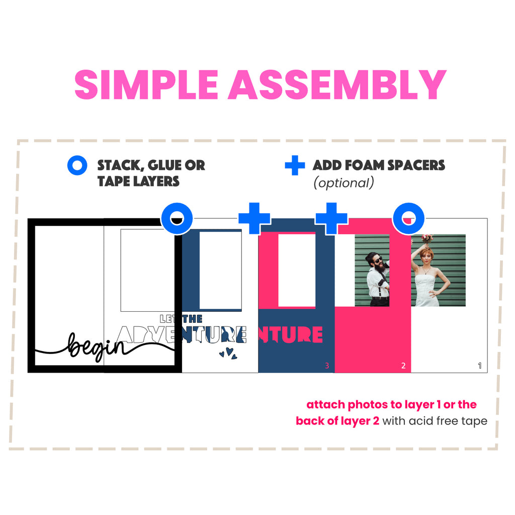 Let the Adventure Begin Wedding Layered Shadow Box Project – CraftyCatSVG