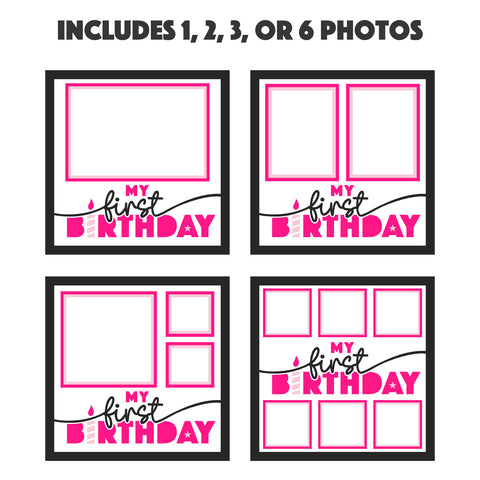 My First Birthday Picture Frame Shadow Box Project – CraftyCatSVG