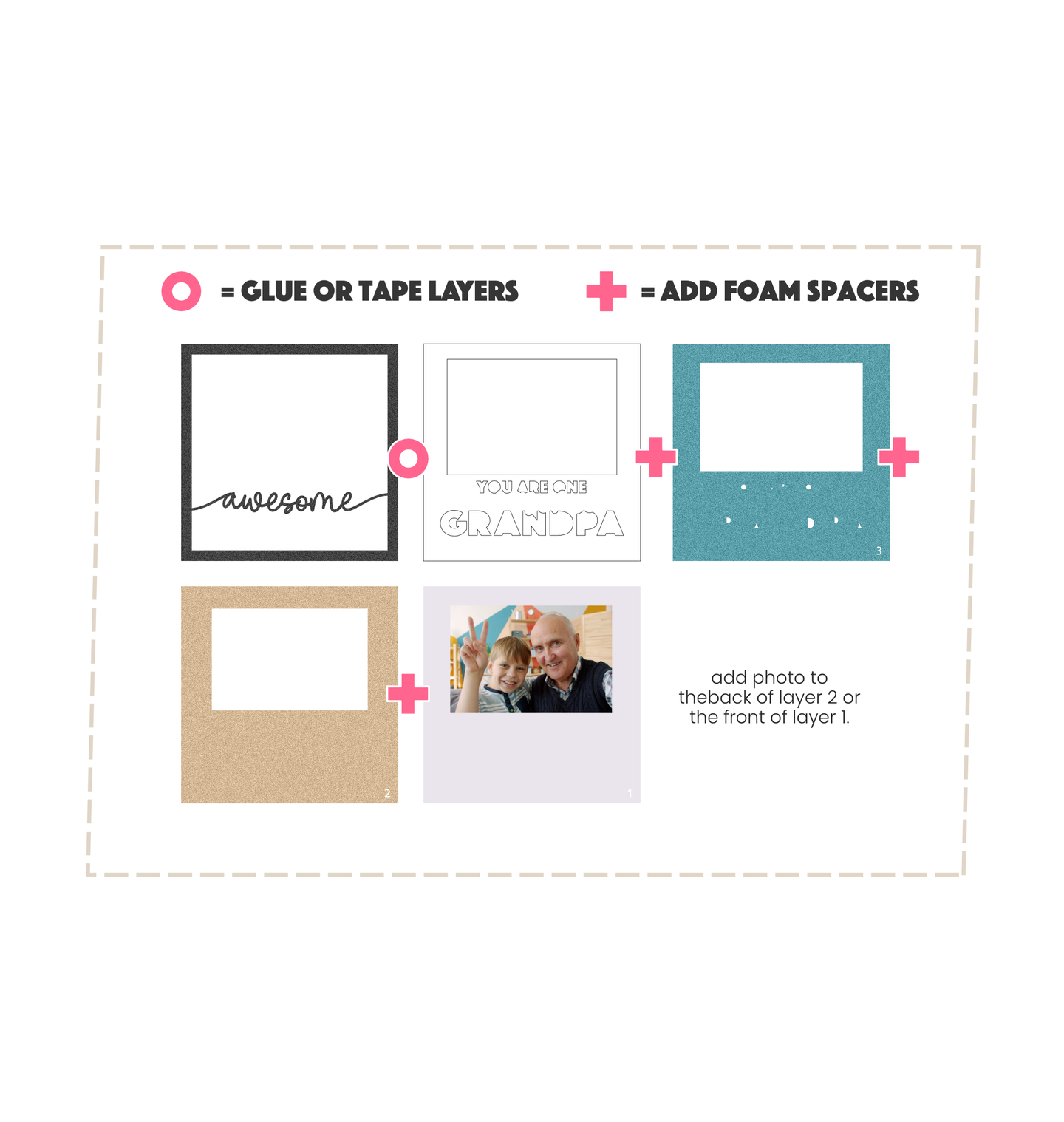 One Awesome Grandpa DIY Paper Craft Project | CraftyCatSVG
