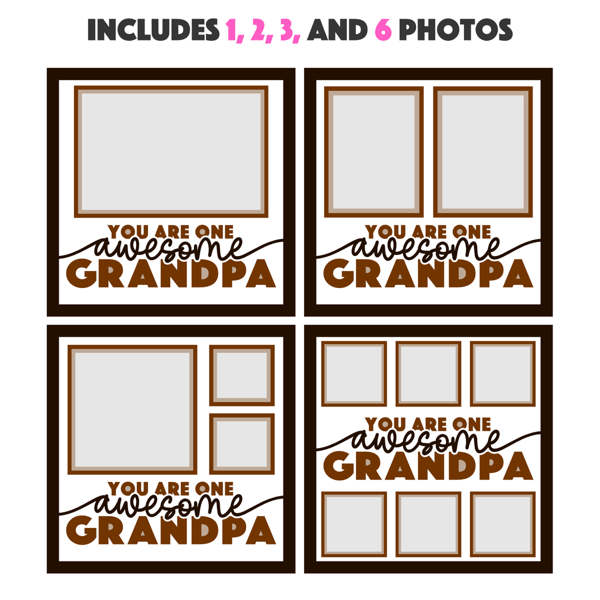 One Awesome Grandpa DIY Paper Craft Project | CraftyCatSVG