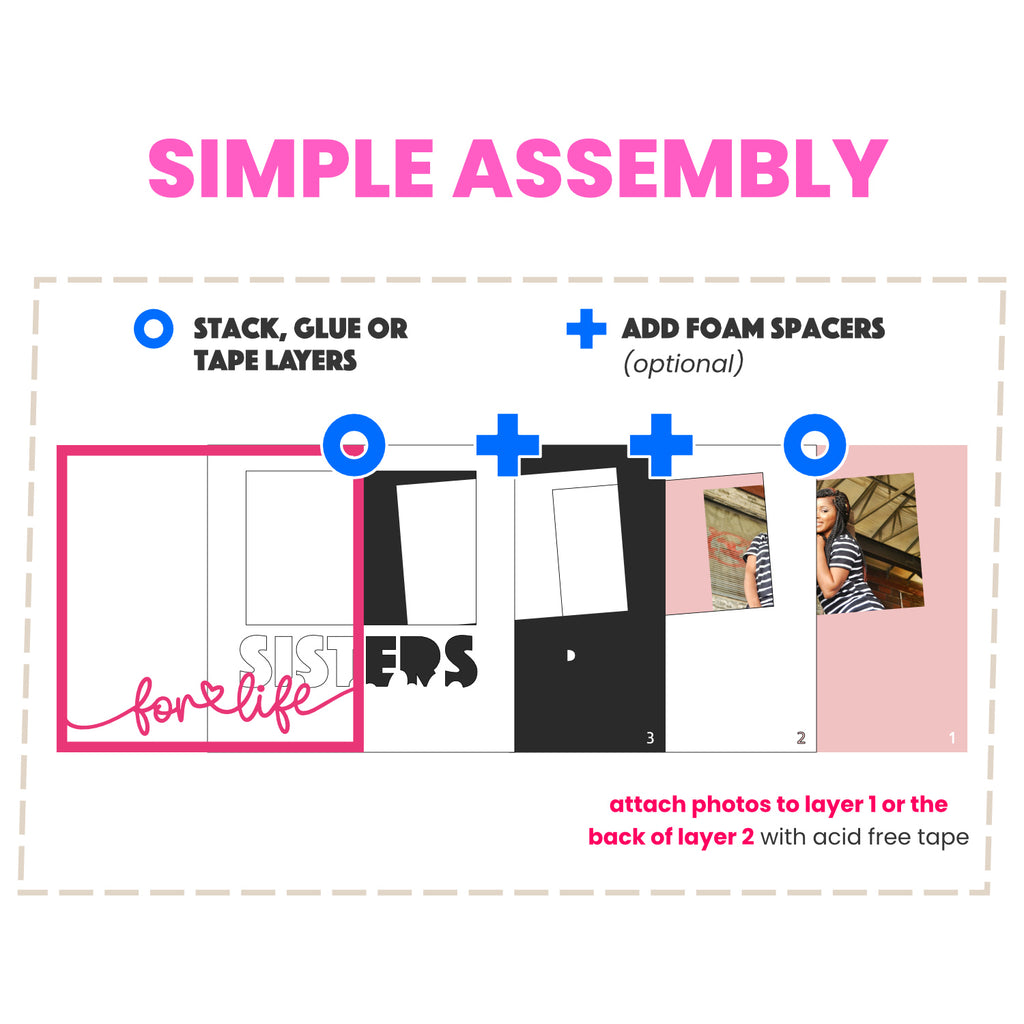 Sister for Life Picture Frame Layered Shadow Box Project – CraftyCatSVG