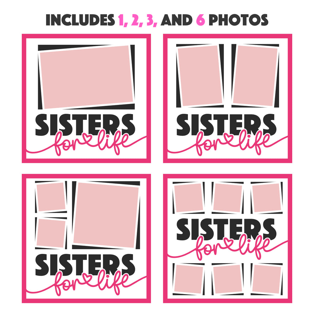 Sister for Life Picture Frame Layered Shadow Box Project – CraftyCatSVG