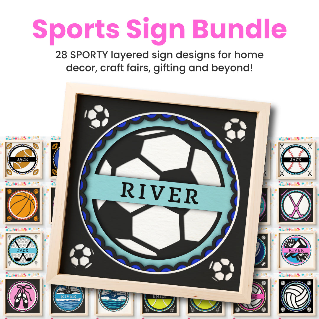 Sports Sign SVG Bundle – CraftyCatSVG